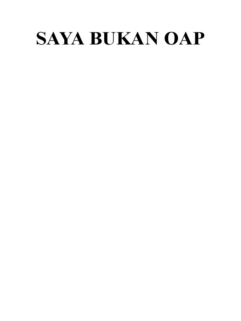 Saya Bukan Oap PDF | PDF