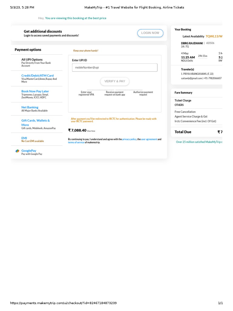 Irctc Ticket Format | PDF | Personal Finance | Payments