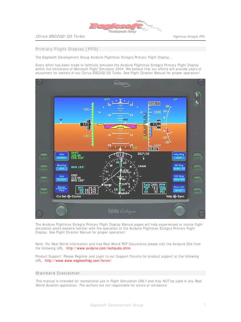 SR22 TURBO AVIDYNE PFD Manual.pdf | PDF | Avionics | Aviation