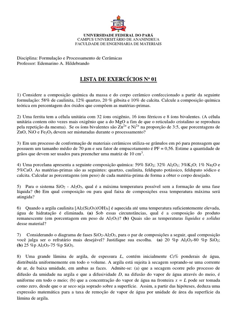 Lista de Exercícios 01 - FPC - 2023 | PDF