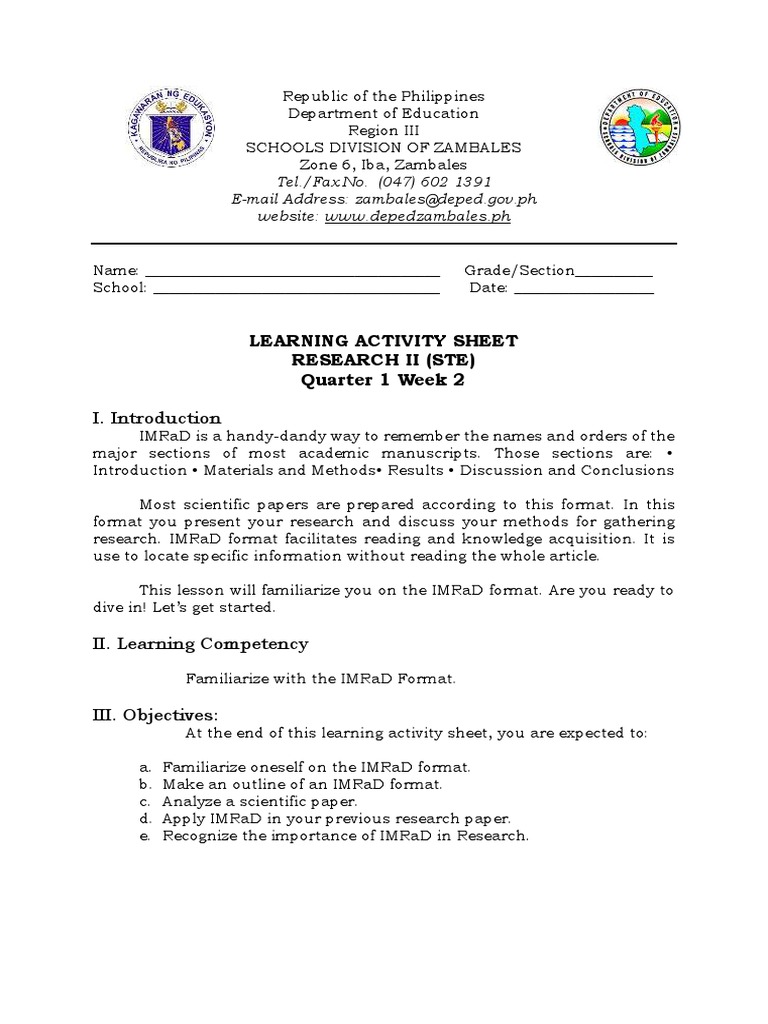STE Research 2 W2 LAS | PDF | Abstract (Summary) | Soil