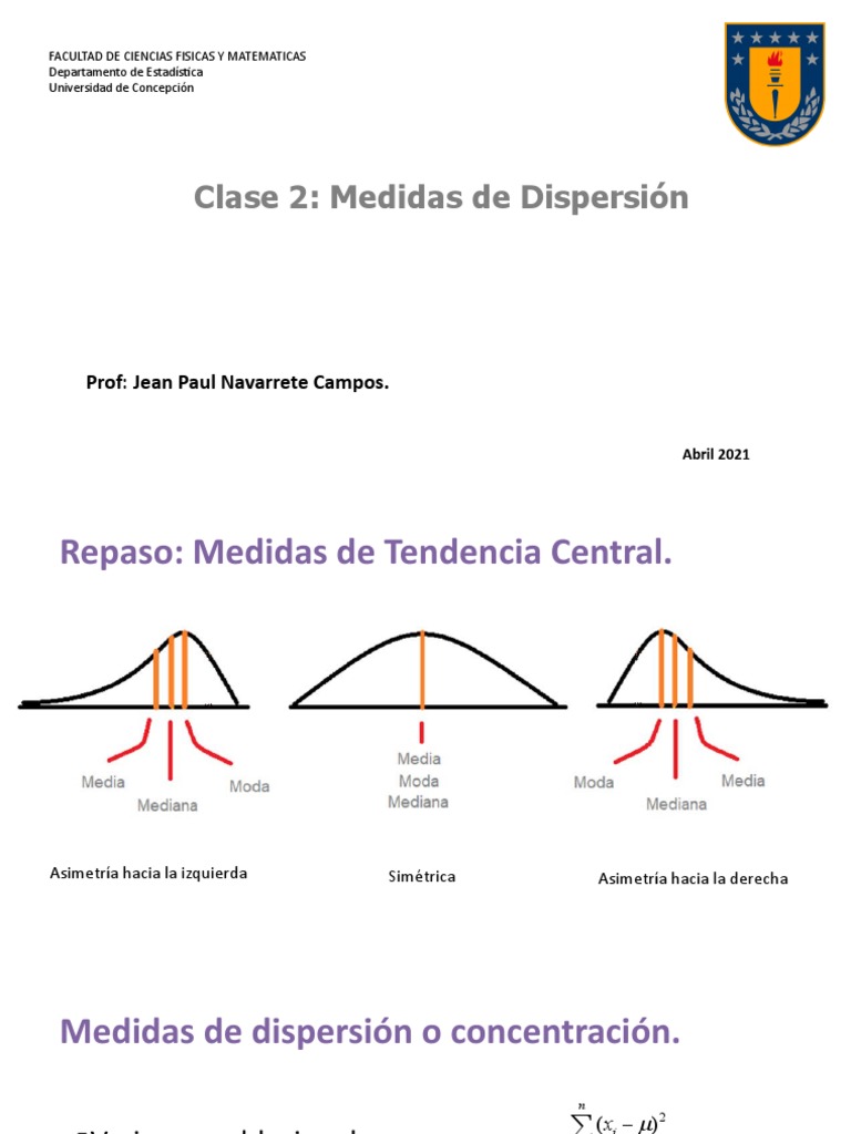 Clase 02 - Medidas de Dispersion | PDF