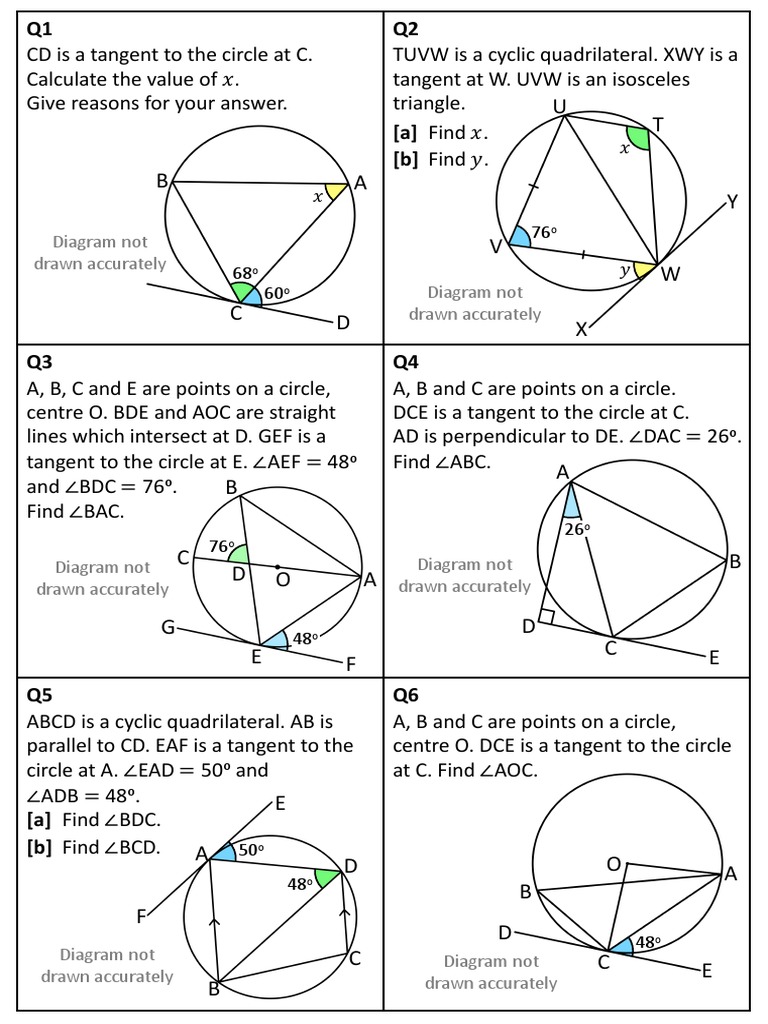 9 8 4a-Worksheet-2 | PDF | Circle | Perpendicular