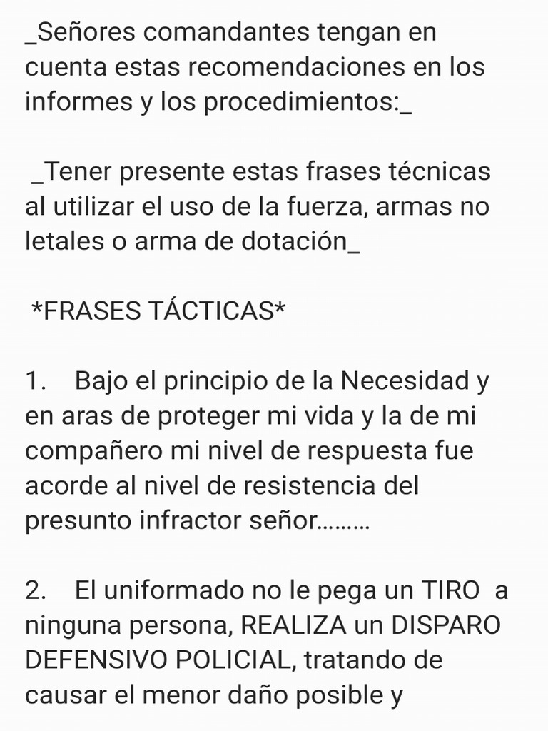 Frases Tacticas para Los Procedimientos - 210501 - 181919 | PDF