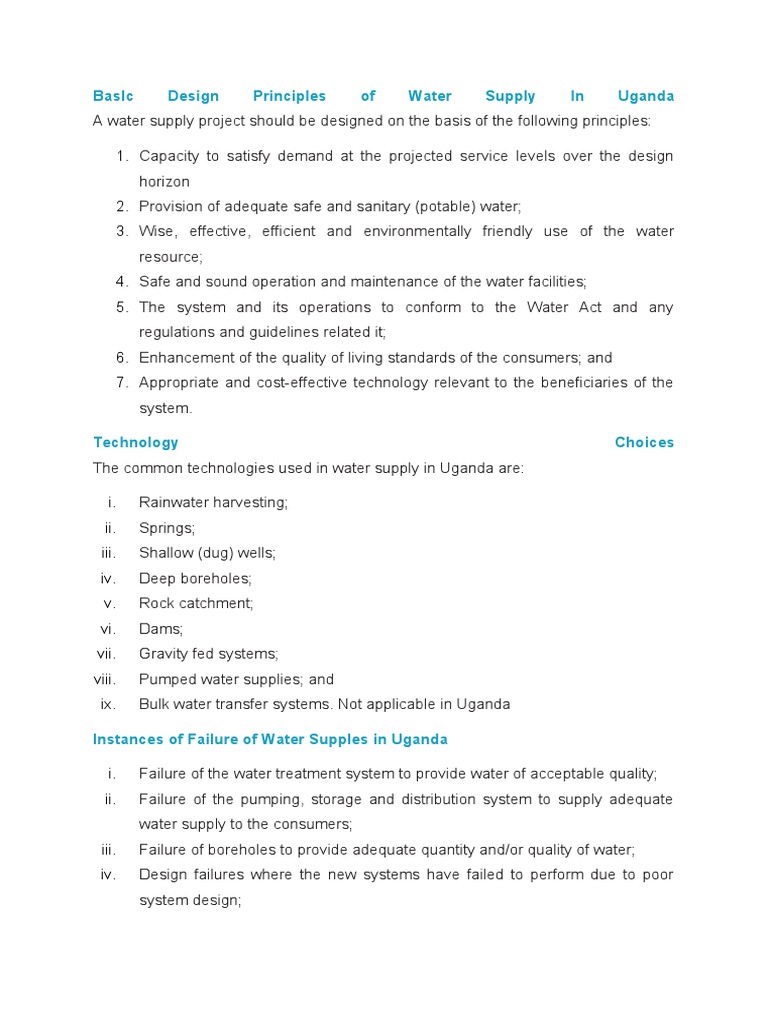 Water Supply Design Manual | PDF | Water | Water Supply