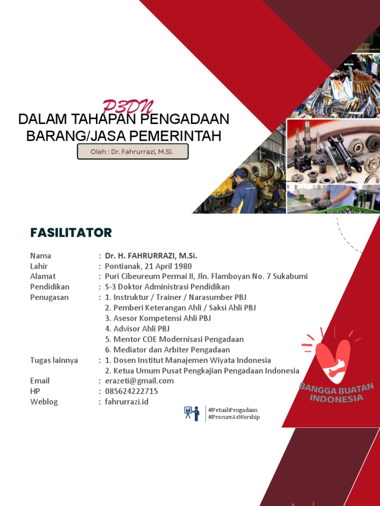 P3DN Pada Tahapan PBJP - Fahrurrazi PDF | PDF | Bisnis