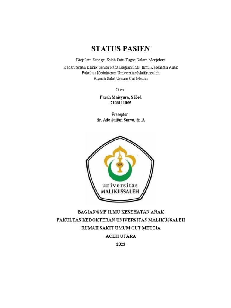Status Pasien di RS Cut Meutia Aceh | PDF | Sains & Matematika ...