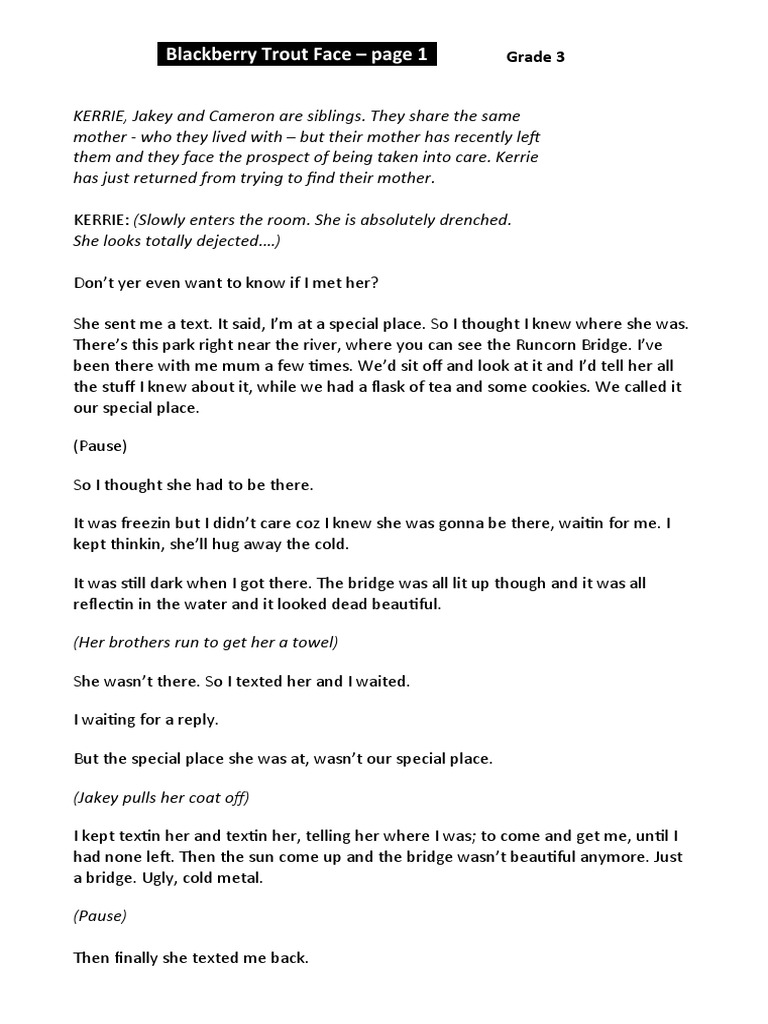 Blackberry Trout Face - Page 1 | PDF