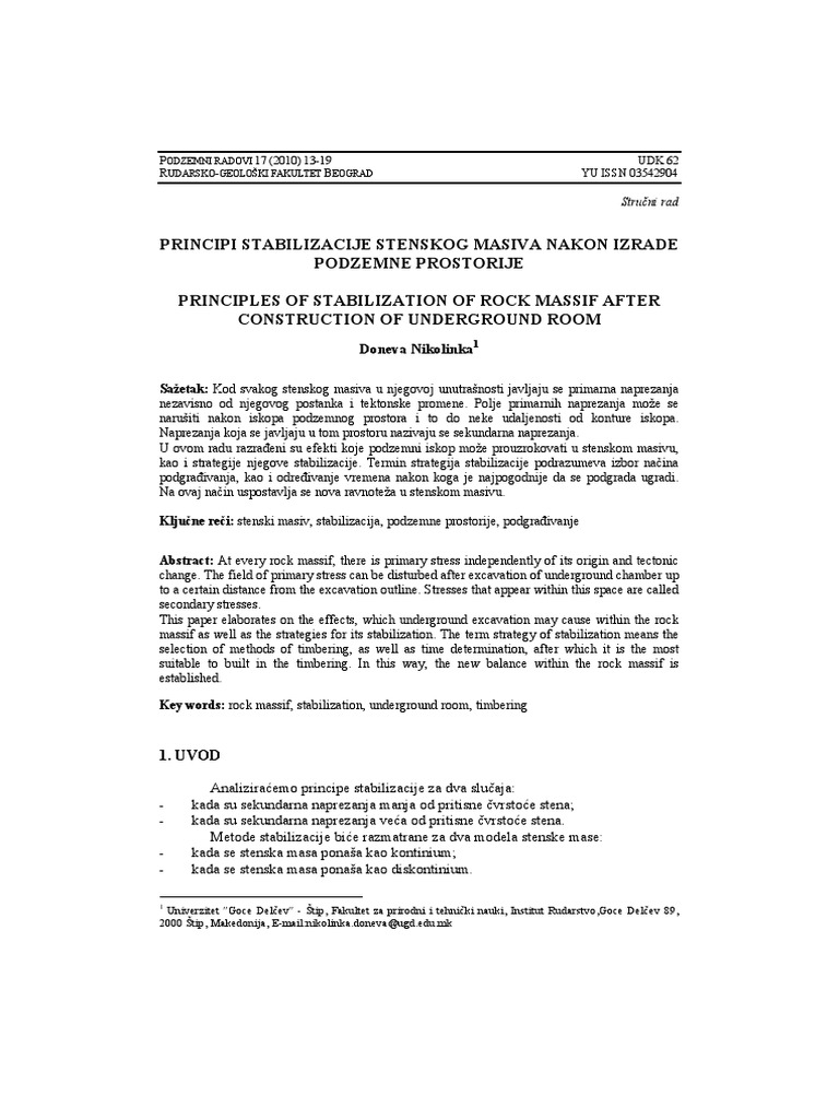 Podgradjivanje Podzemna | PDF