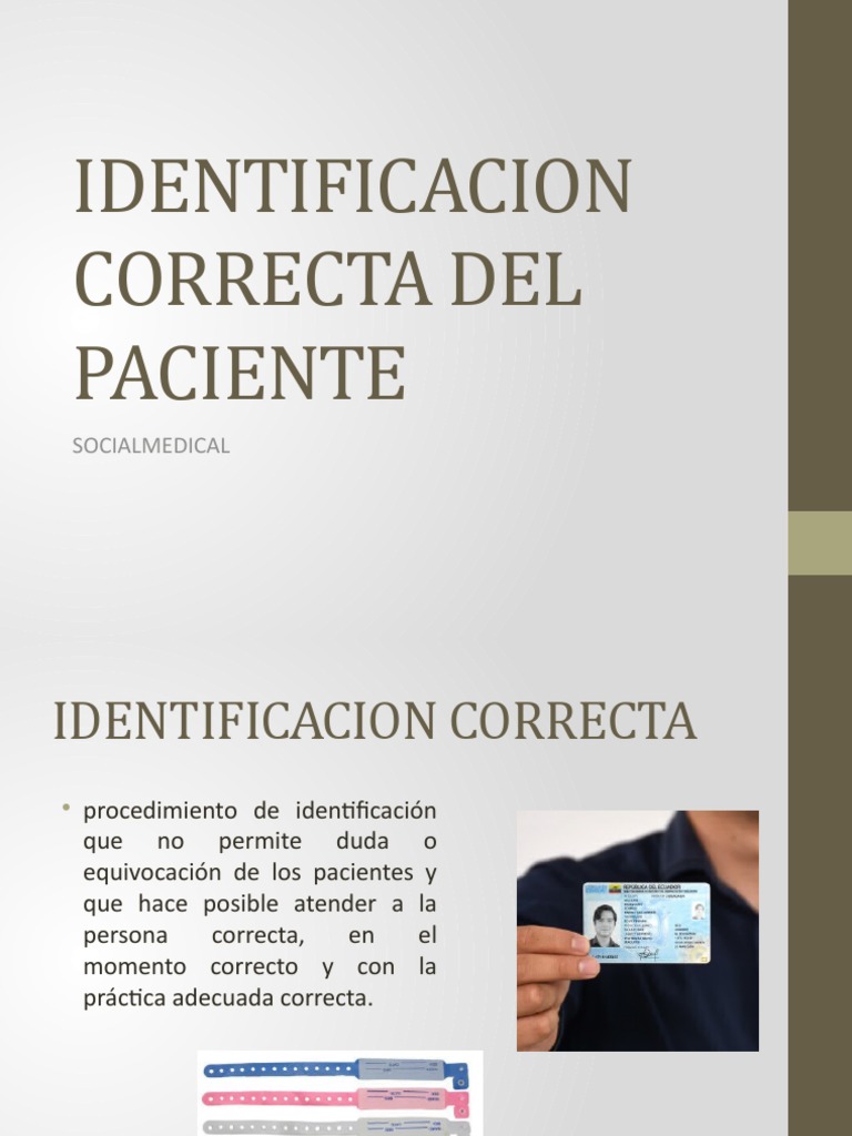 IDENTIFICACION CORRECTA DEL PACIENTE Pacientes | PDF