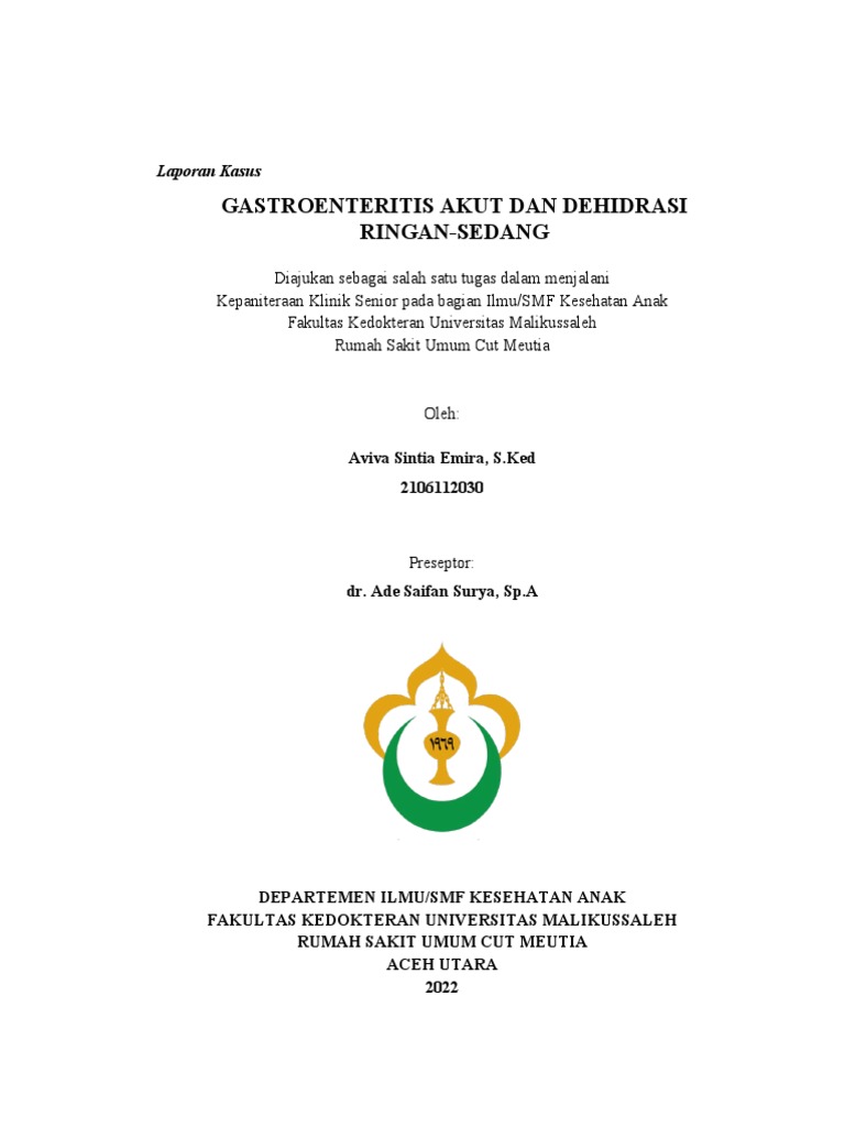 Lapkas Gea+dehidrasi Ringan Sedang Aviva Sintia Emira | PDF