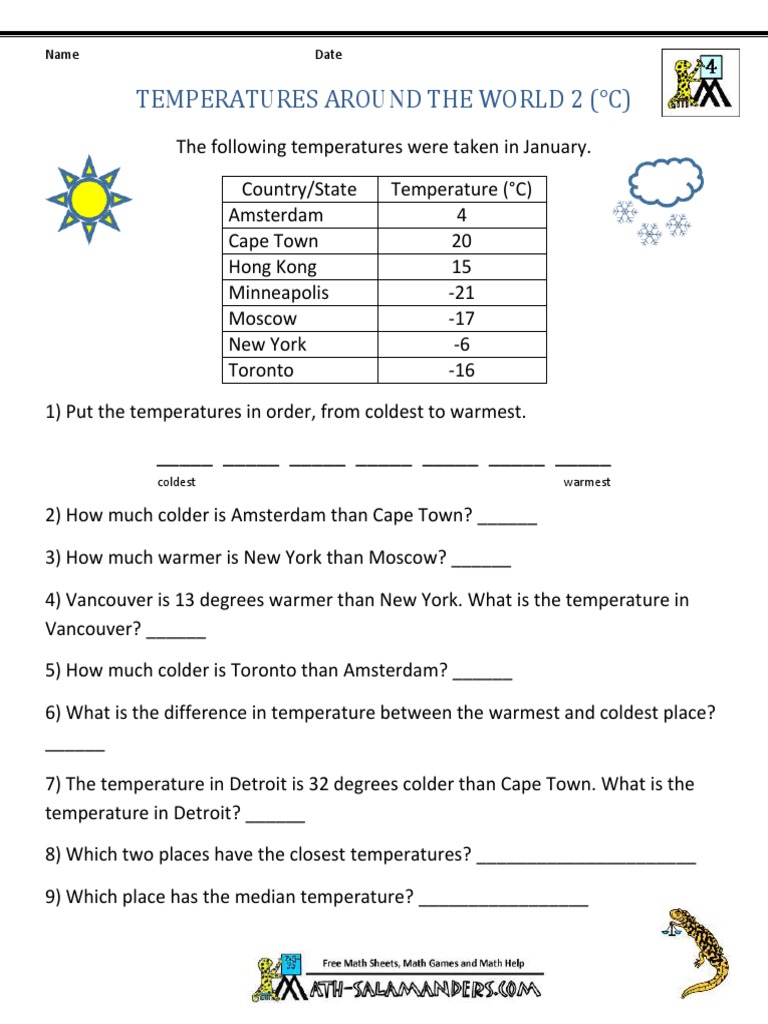 Temperatures Around The World 2 PDF | PDF | Atmospheric Sciences ...