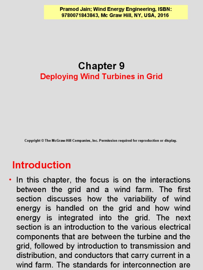 Wind Engineering - Chap09 - Lecture | PDF | Wind Power | Electrical Grid