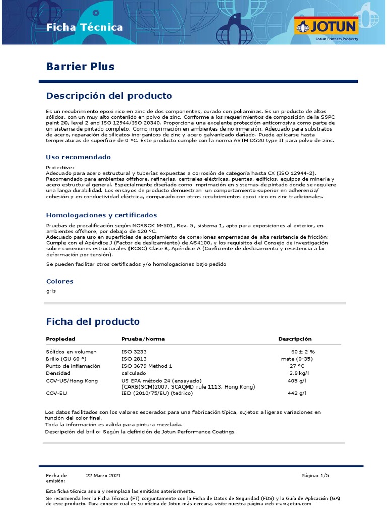 Barrier Plus PDF | PDF | Acero | Zinc