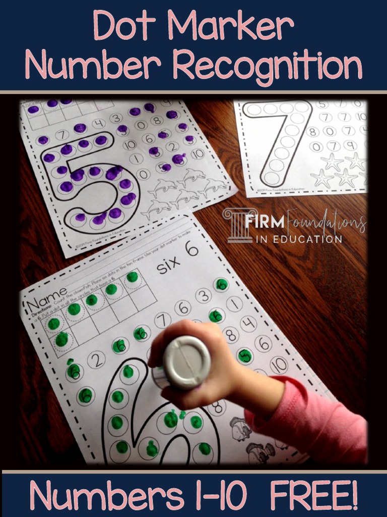 DotMarkerNumberRecognitionActivityNumbers110FREE 1 | PDF | Computing ...