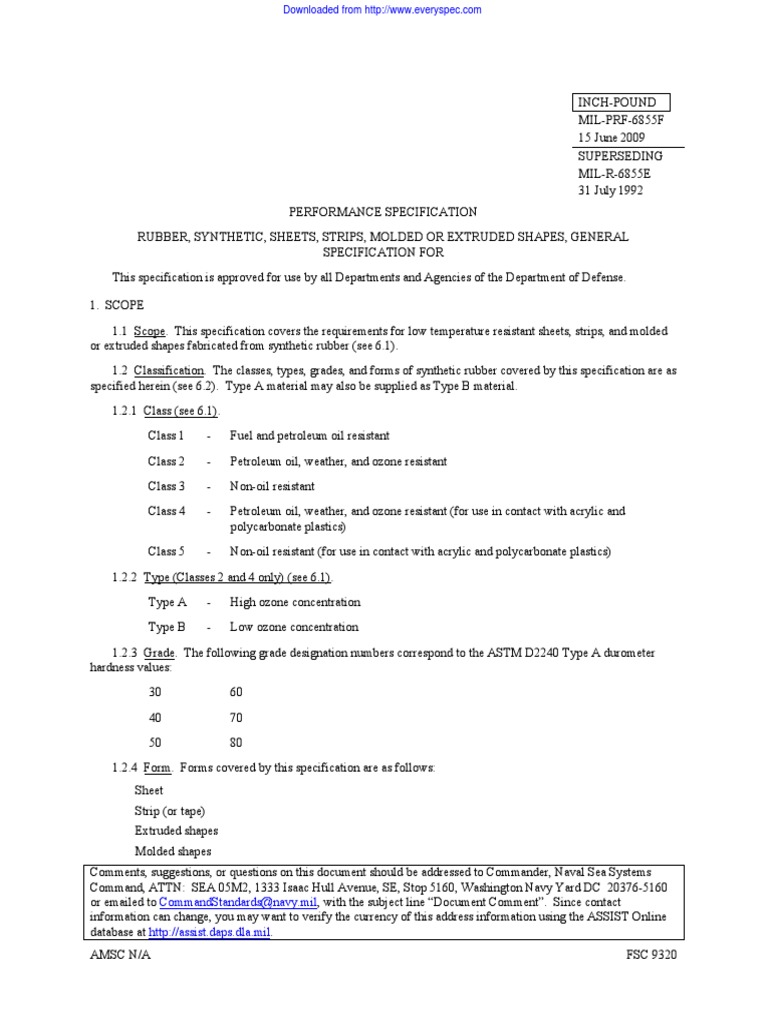 Mil PRF 6855F | PDF | Ultimate Tensile Strength | Specification ...