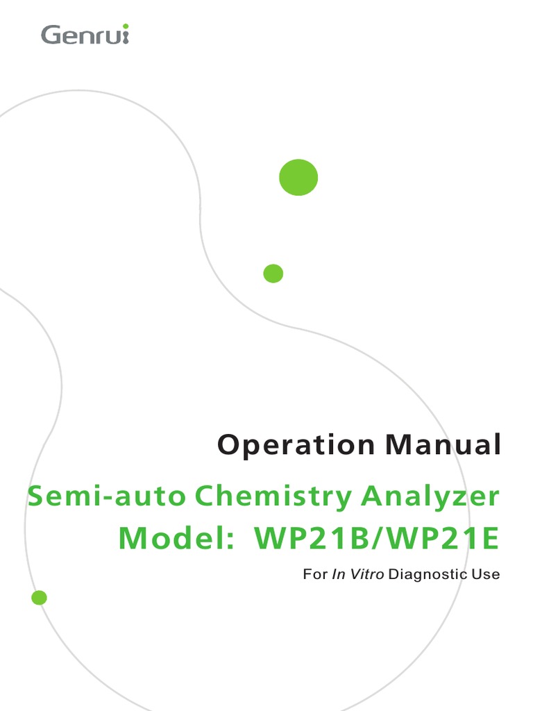 WP21B WP21E Operation Manual PDF | PDF | Absorbance | Electrical Connector