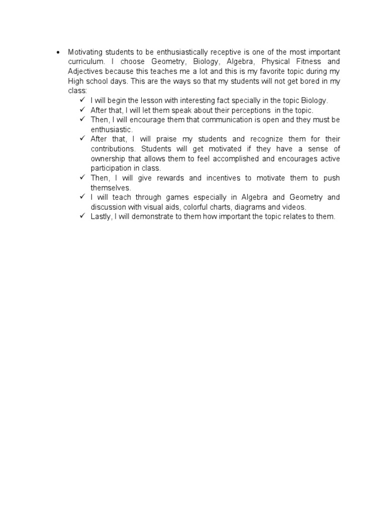 Motivational Activity | PDF