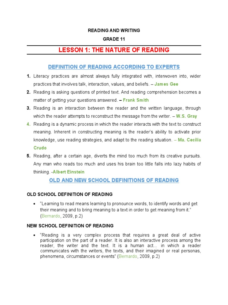 READING AND WRITING Reviewer | PDF | Reading Comprehension | Candle