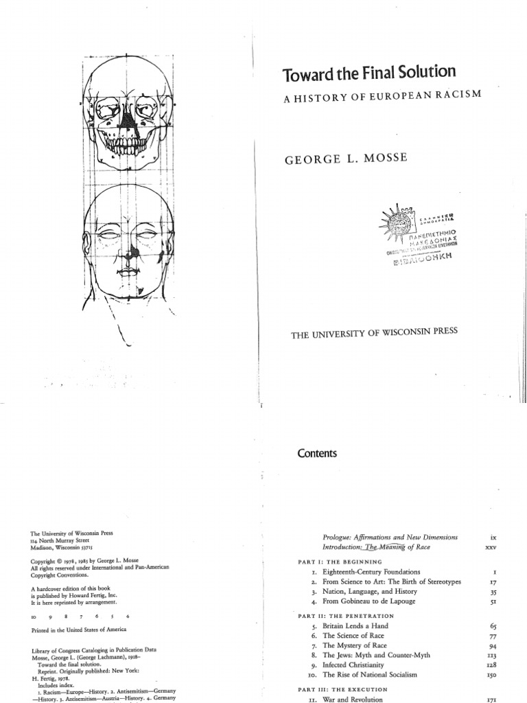 George L. Mosse - Toward The Final Solution - A History of European ...