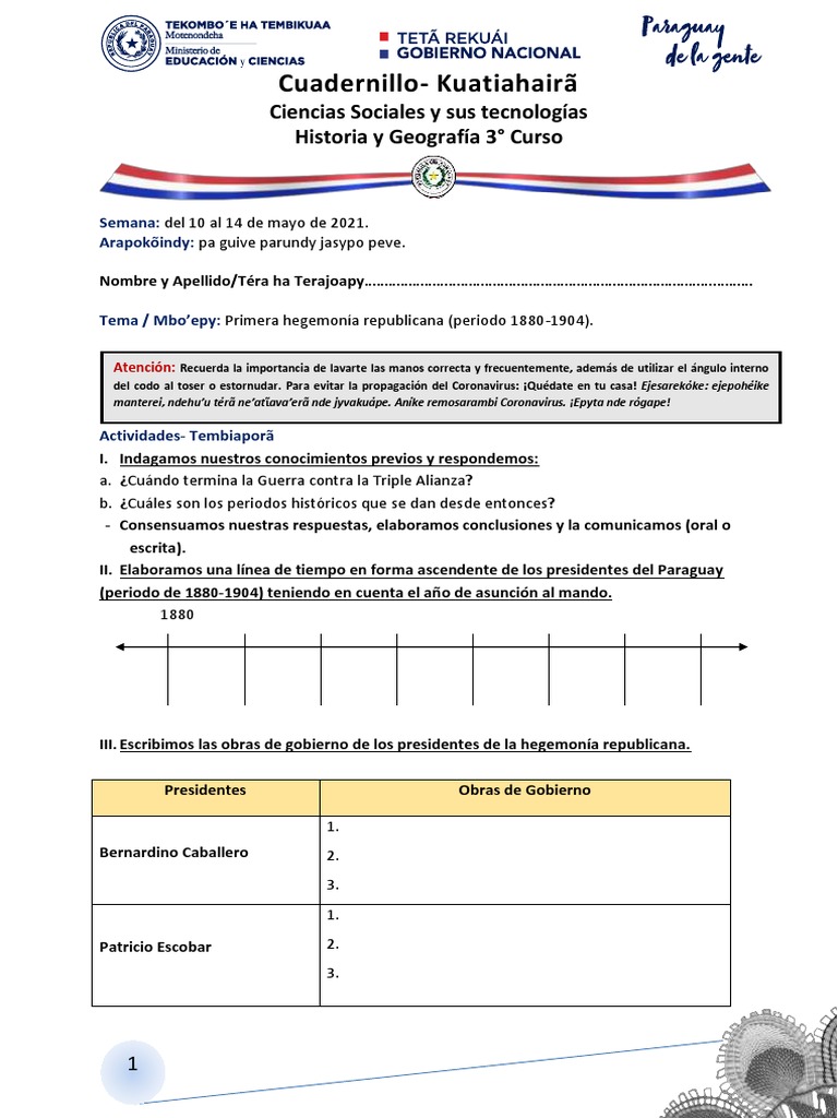 Historia Del Paraguay Hegemonía Republicana 1880 1904 Pdf