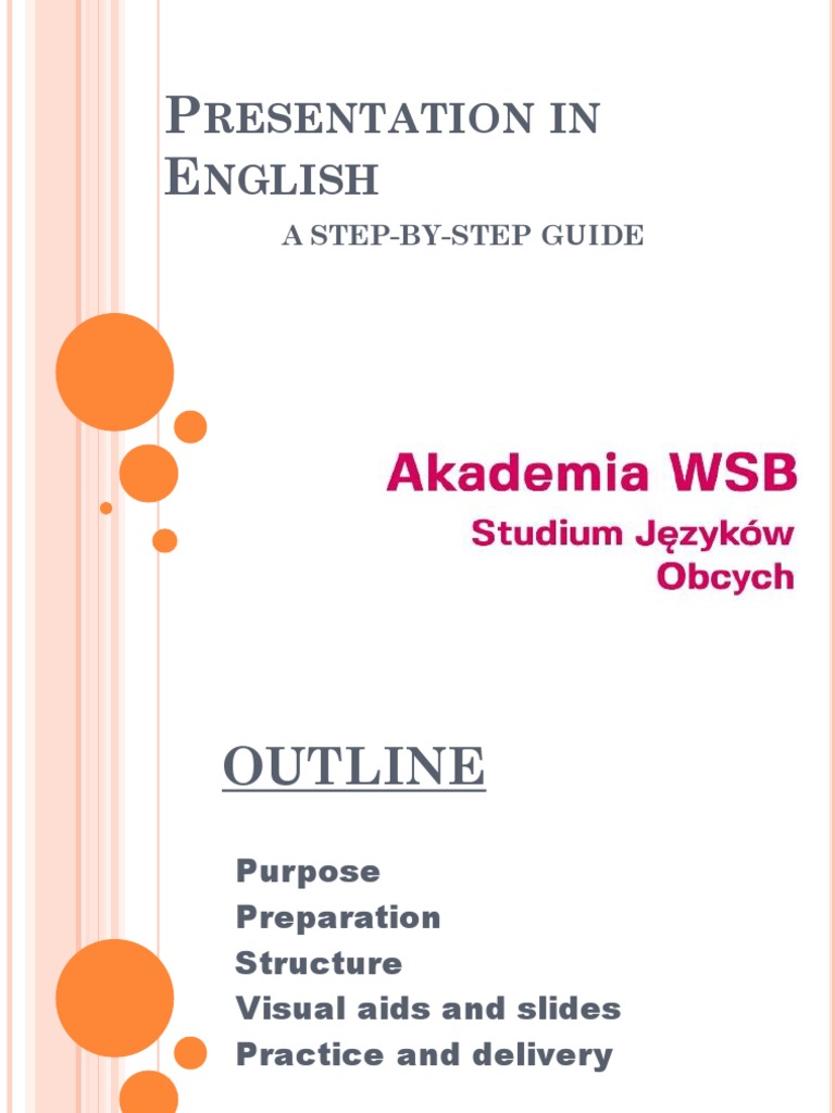 Presentation in English - Step-By-Step Guide | PDF