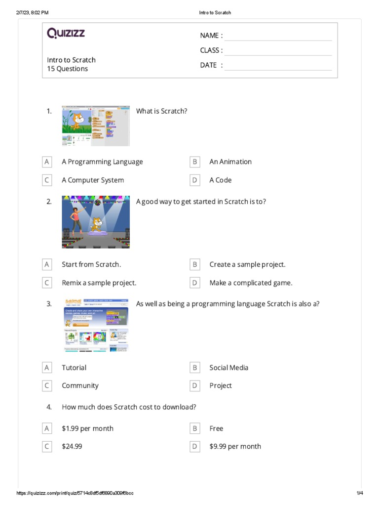 Intro To Scratch PDF | Download Free PDF | Scratch (Programming ...