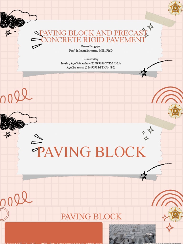Paving Block and Precast Concrete Rigid Pavement | PDF