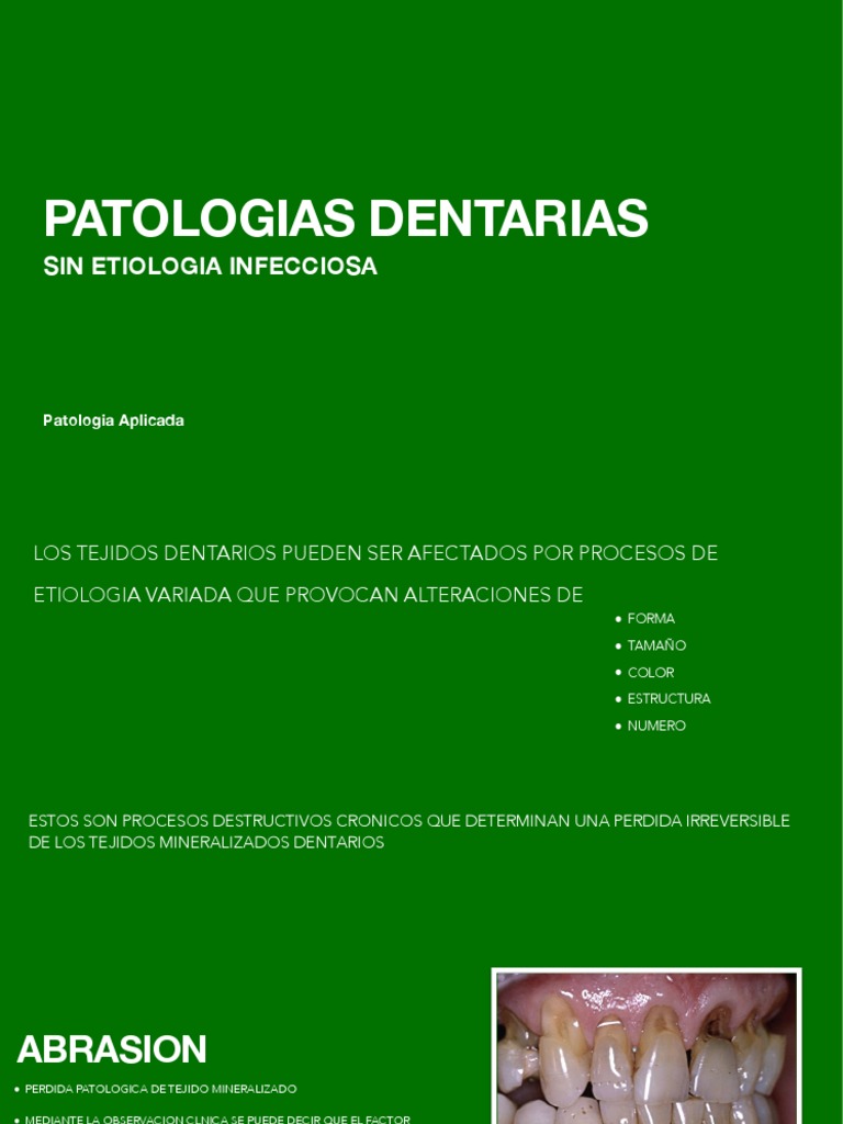 Esclerosis Pulpar y Patologías Dentarias | PDF | Especialidades Medicas ...