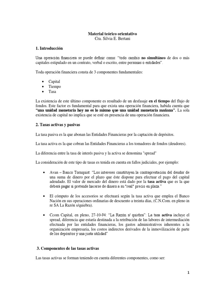 Material Teorico Orientativo MBA | PDF | Interés | Inflación