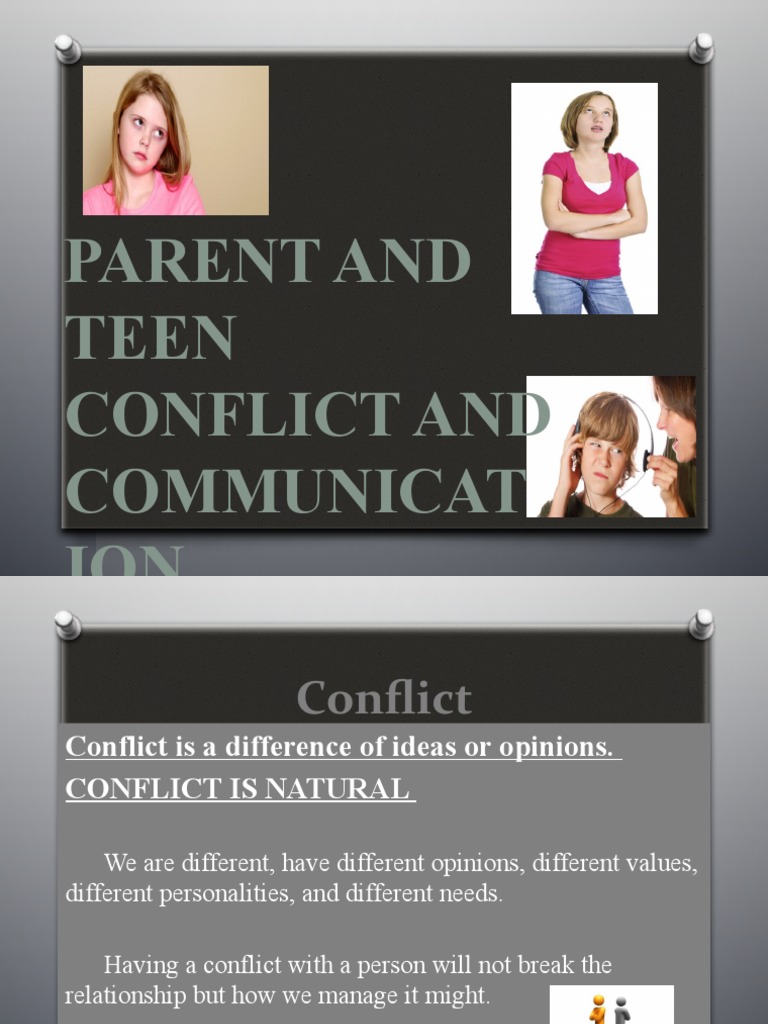 Parent and Teen Conflict and Communication Revised | PDF | Parenting ...
