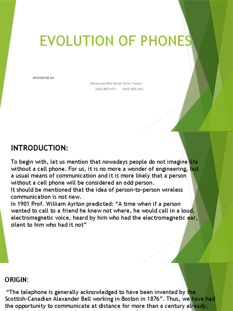 Evolution of Phones | Download Free PDF | Telephone | Smartphone