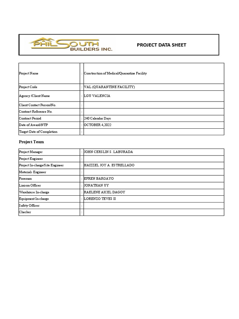 QUARANTINE FACILITY PDS Sample Edit.xlsx | PDF | Concrete | Cost