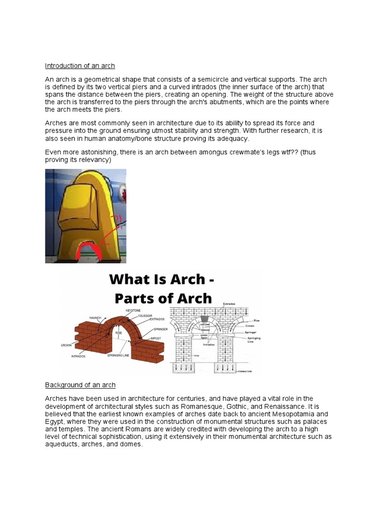 Introduction of An Arch | PDF | Foot | Beam (Structure)