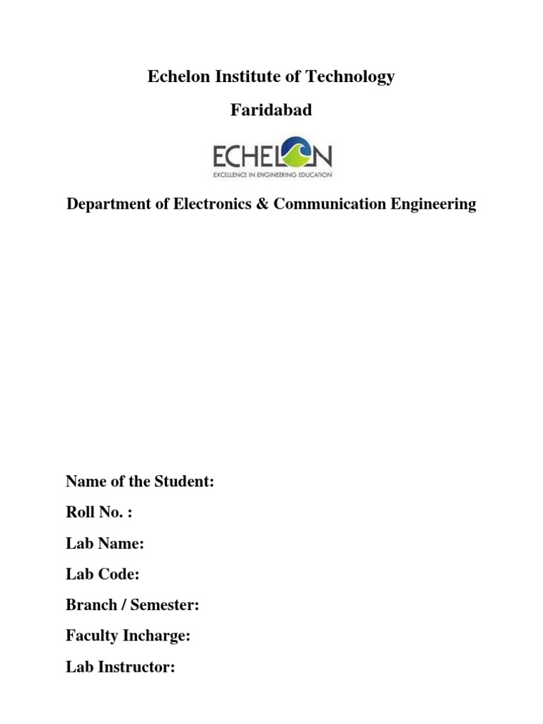 Electronics Lab Manual Template | PDF | Science | Science And Technology