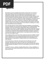 Understanding Sports: Definition & Types | PDF | Sports