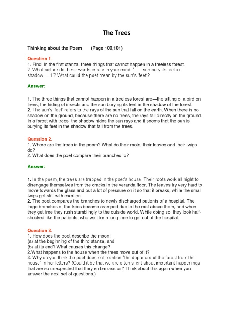 19.-The-Trees From The Gift | PDF | Poetry | Nature