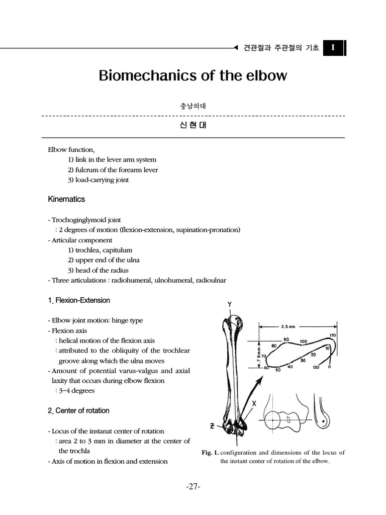 Biomechanics of The Elbow PDF | PDF | Elbow | Anatomical Terms Of Motion