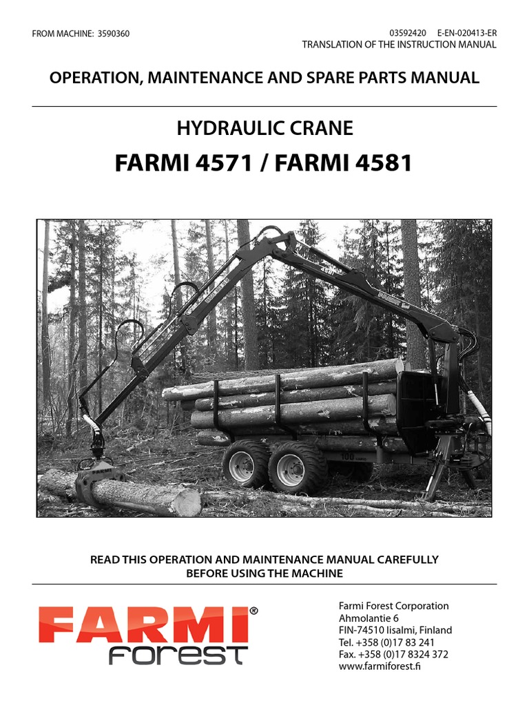 FARMI 4571/4581 Operation Manual | PDF | Bearing (Mechanical) | Piston