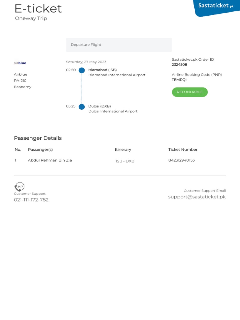 E Ticket | PDF