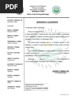 Barangay Certification National ID Format 1 | PDF