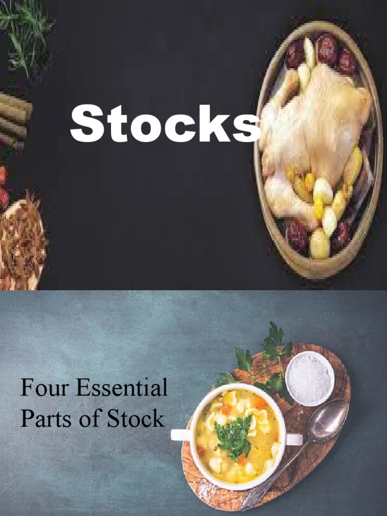 Stocks | PDF | Stock (Food) | Food And Drink Preparation