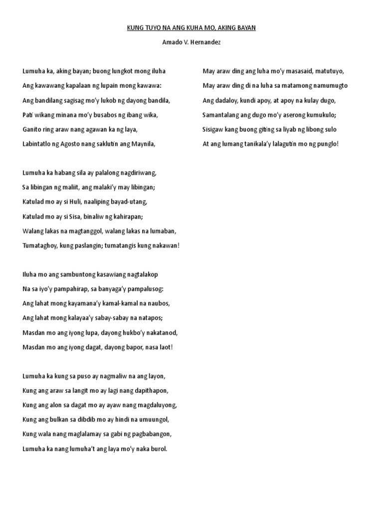 Filipino (Sabayang Pagbigkas) | PDF