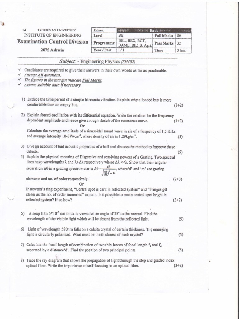 Engineering Physics Set Book | PDF | Inductance | Magnetic Field