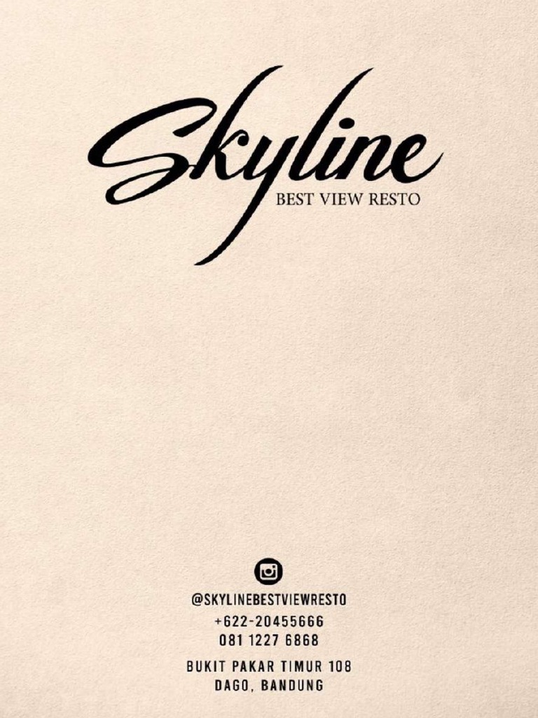 Skyline Menu | PDF