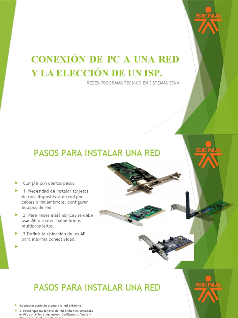 13.PRESENTACION - Conexión de PC A Una Red y La Elección de Un ISP-TARJETA DE RED | PDF ...