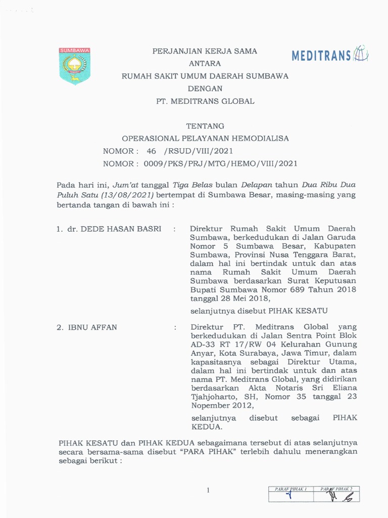 PKS Pt. Medistrans Global - Operasional Pelayanan HD PDF | PDF
