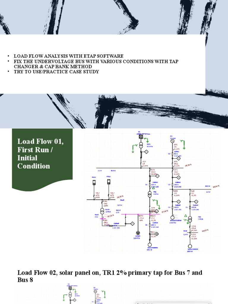 LOAD FLOW ANALYSIS WITH ETAP SOFTWARE.pptx | PDF