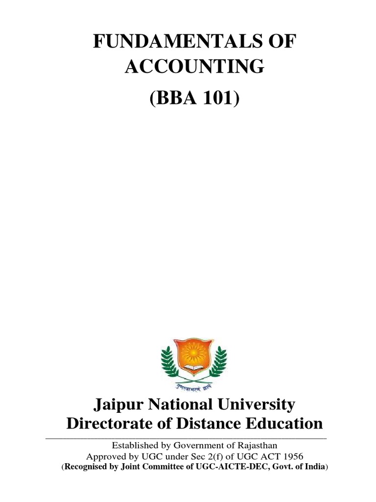 BBA - JNU - 101 Fundamentals of Accounting PDF | PDF | Debits And ...