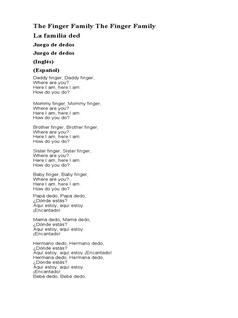 The Finger Family The Finger Family | PDF